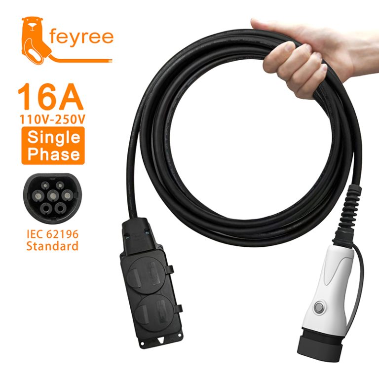 5M Cable Electric Car Side Discharge Plug EV Charger Type2 16A with EU ...